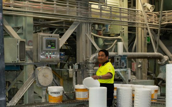 Gyprock proudly displays the Australian Made and Owned logo - Get Building